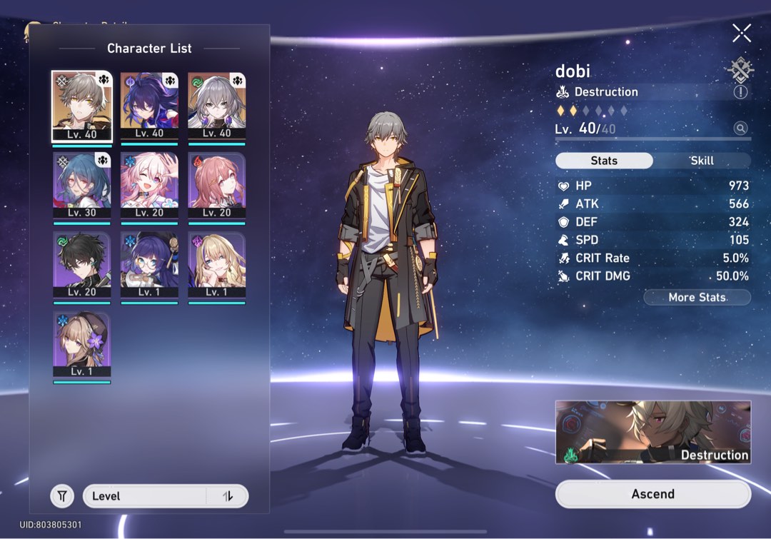 Honkai Star Rail account Male MC, Seele and Bronya, Video Gaming, Video ...