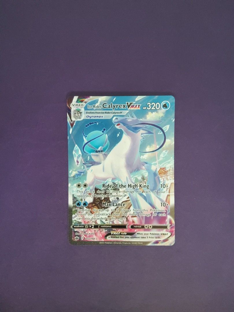 ice rider calyrex vmax alternate art, Hobbies & Toys, Toys & Games on ...