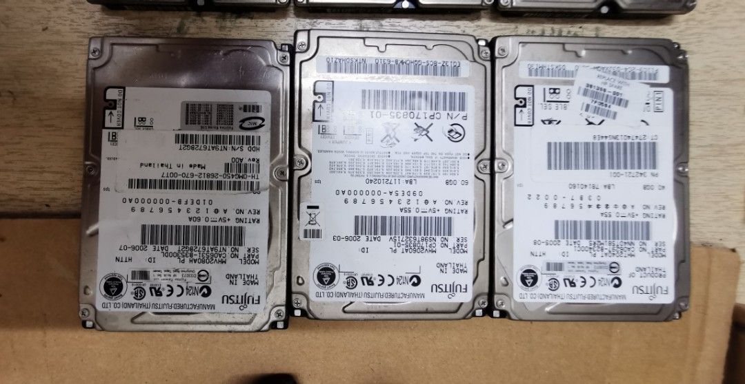 IDE HDD 2.5" 40GB, 60GB,80GB,120GB 160GB, MIXED BRAND, Computers & Tech ...