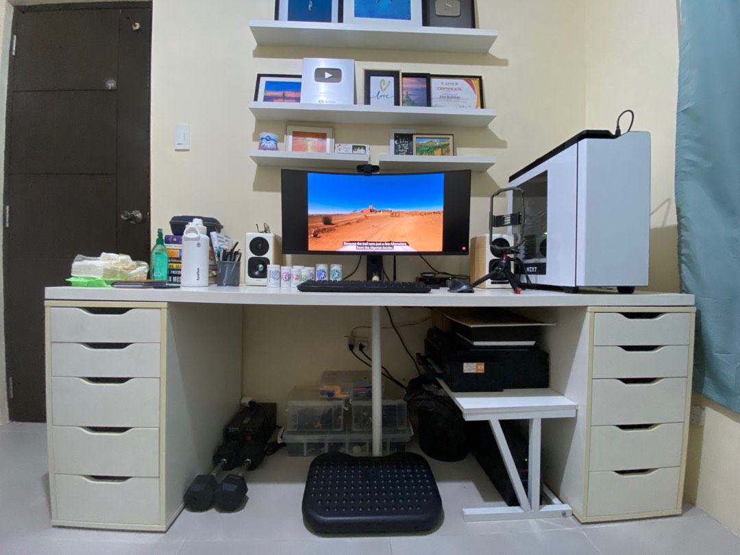 Ikea Linnmon Alex Double / Lagkapten Alex Desk (Used), Furniture & Home ...