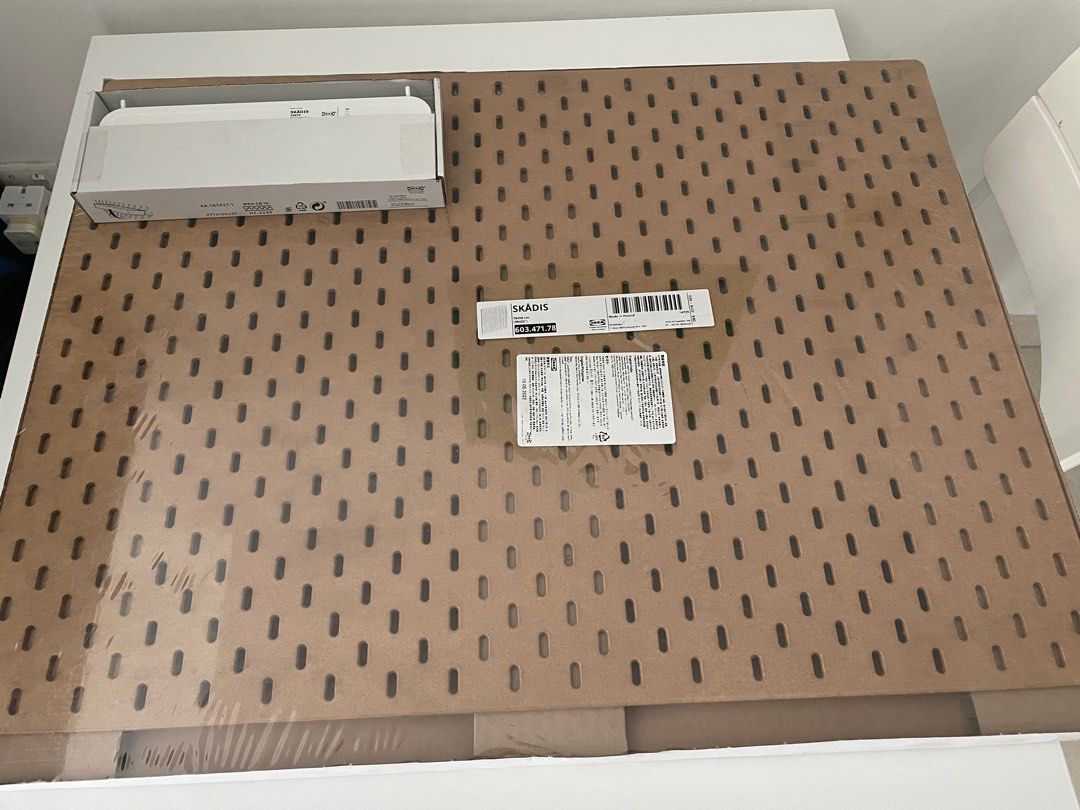 IKEA Skadis peg board 76x56 cm and shelf, Furniture & Home Living, Home ...