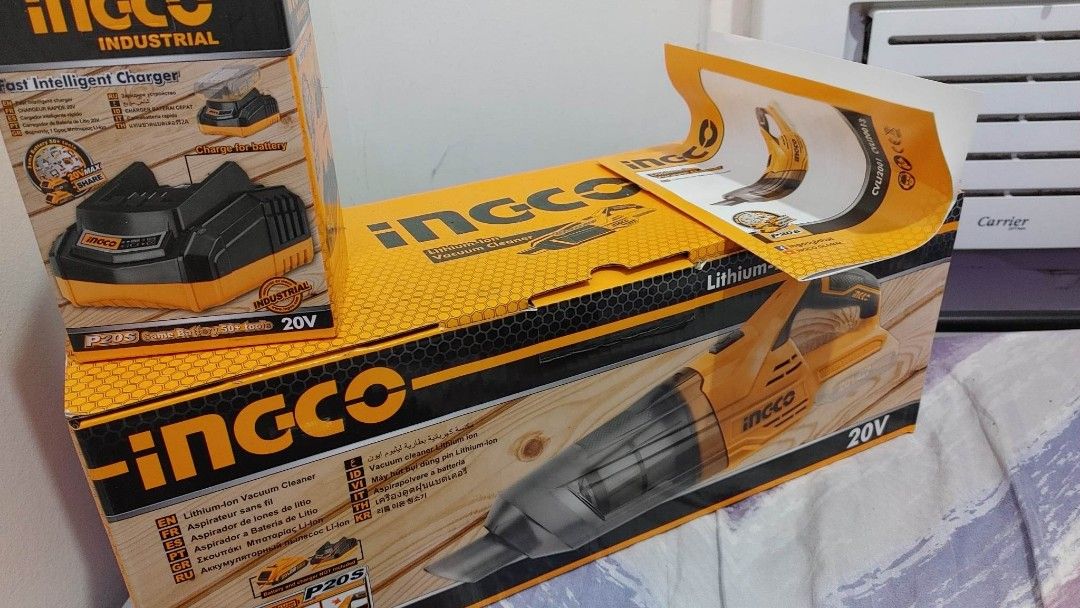 INGCO Li-Ion Cordless Vacuum Cleaner CVLI2001 with Battery and Charger ...
