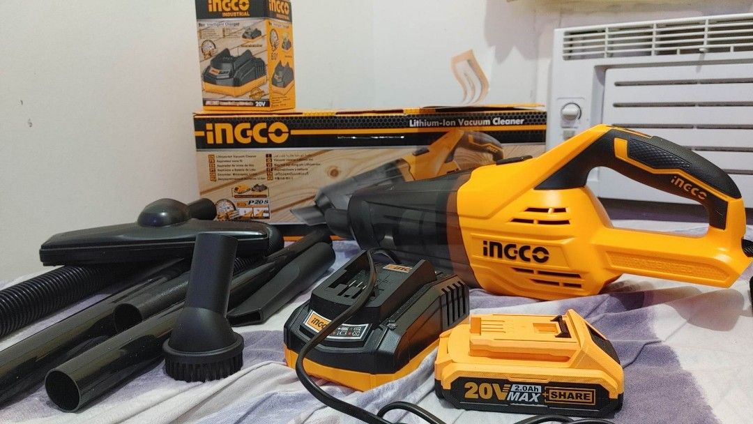 INGCO Li-Ion Cordless Vacuum Cleaner CVLI2001 with Battery and Charger ...