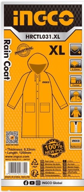 INGCO PVC Polyster Rain Coat HRCTL031.XL, Hobbies & Toys, Travel ...