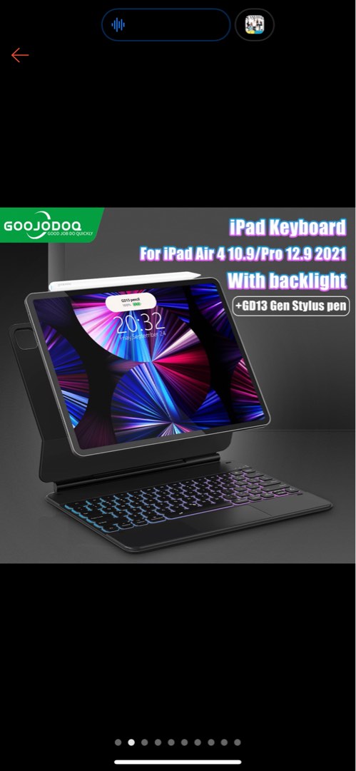 Goojodoq magic rebound magnetic keyboard case iPad case with ipad ...