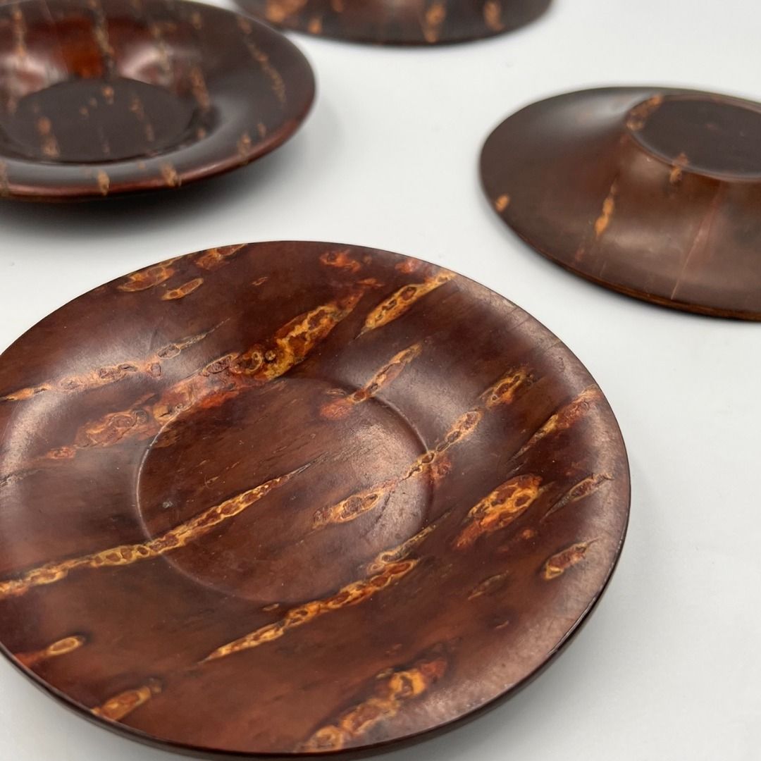 JAPANESE SAKURA TREE BARK COASTER / TEA PLATES, Furniture & Home Living ...