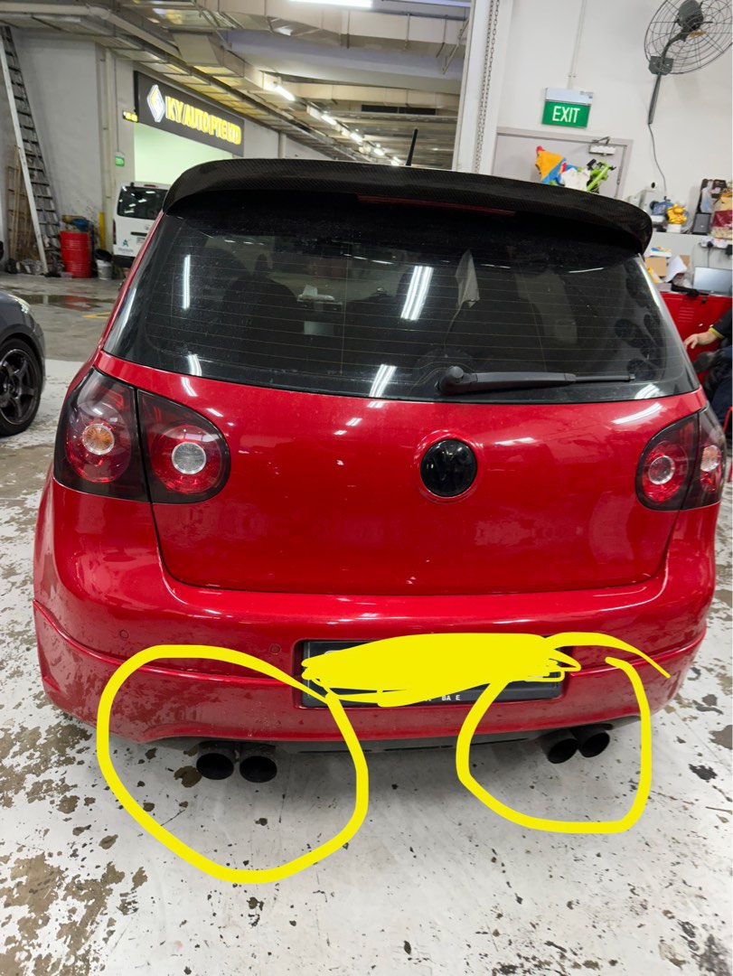 Jasma quad pipe exhaust with cert for golf gti mk5 mkv, Car Accessories ...