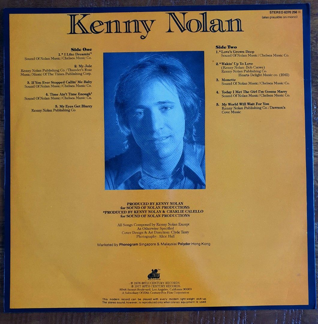 Kenny Nolan I Like Dreaming, Hobbies & Toys, Music & Media, Vinyls on Carousell