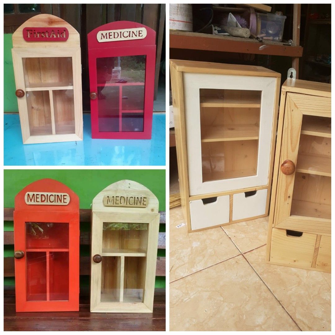 Kotak Obat (Medicine Box) bahan kayu, Perabotan Rumah di Carousell