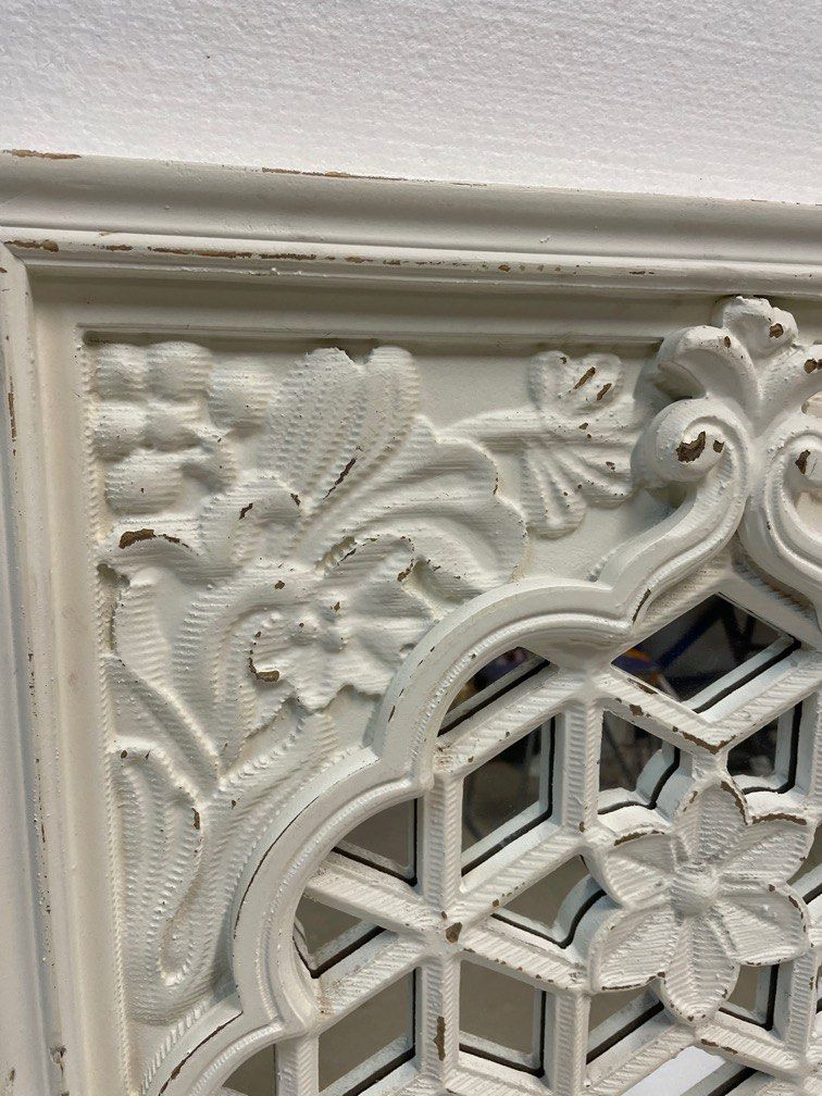 Large Rustic baroque motif wall mirror, Furniture & Home Living, Home ...