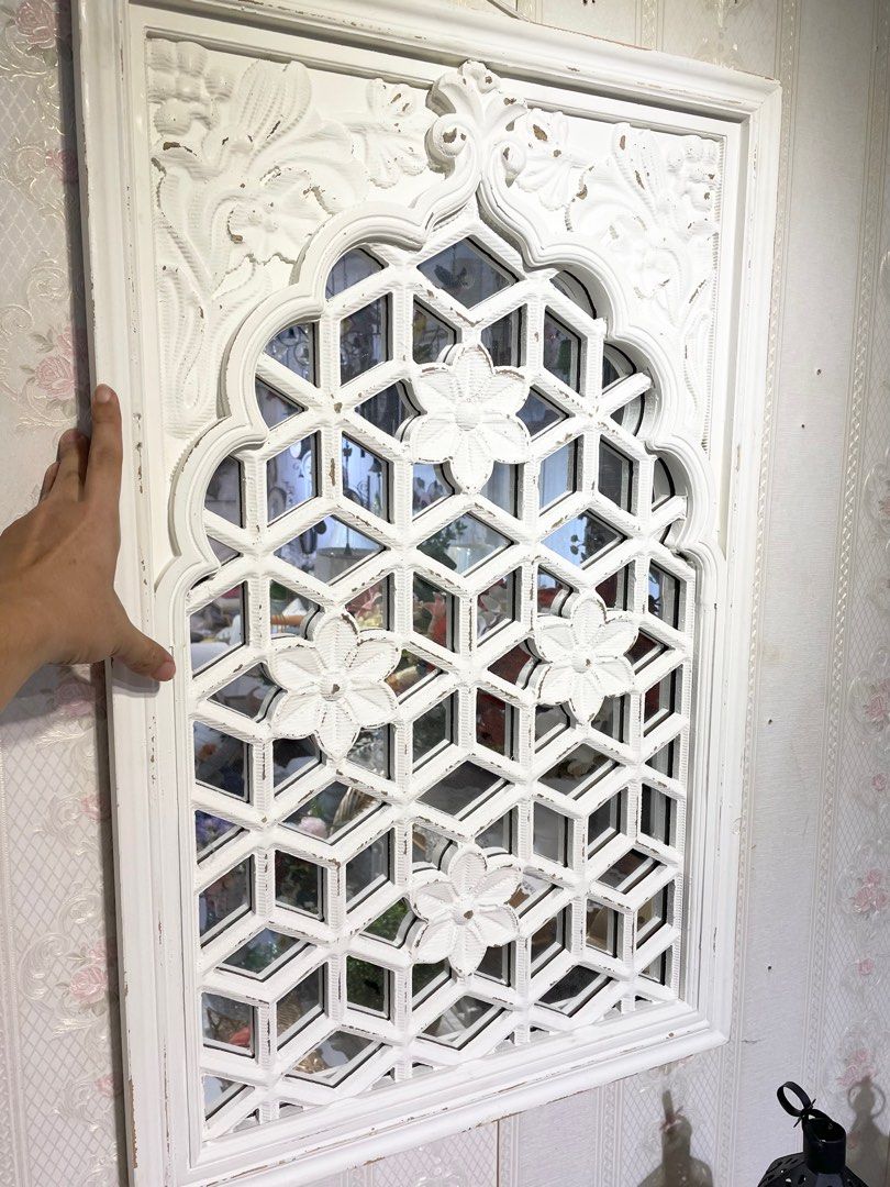 Large Rustic baroque motif wall mirror, Furniture & Home Living, Home ...