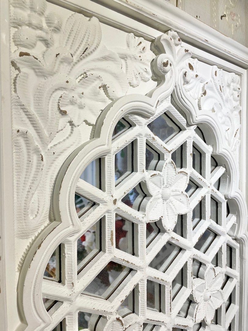 Large Rustic baroque motif wall mirror, Furniture & Home Living, Home ...