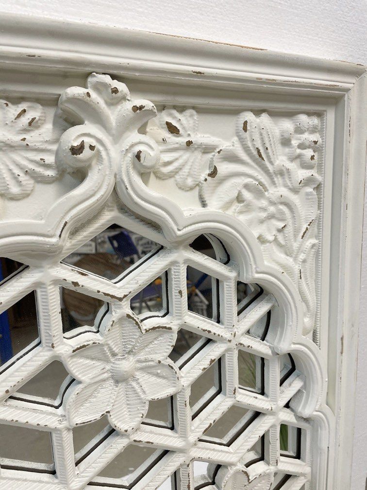 Large Rustic baroque motif wall mirror, Furniture & Home Living, Home ...