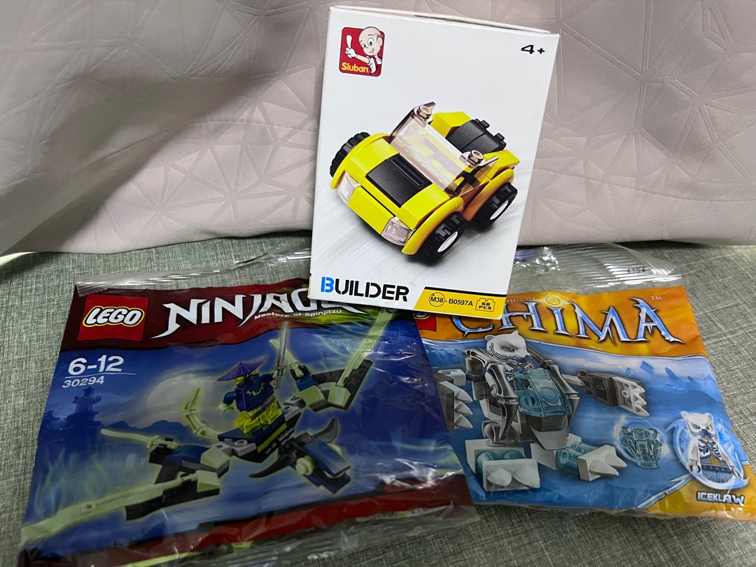 LEGO Poly bag x 2 + FOC yellow mini car, Hobbies & Toys, Toys & Games ...