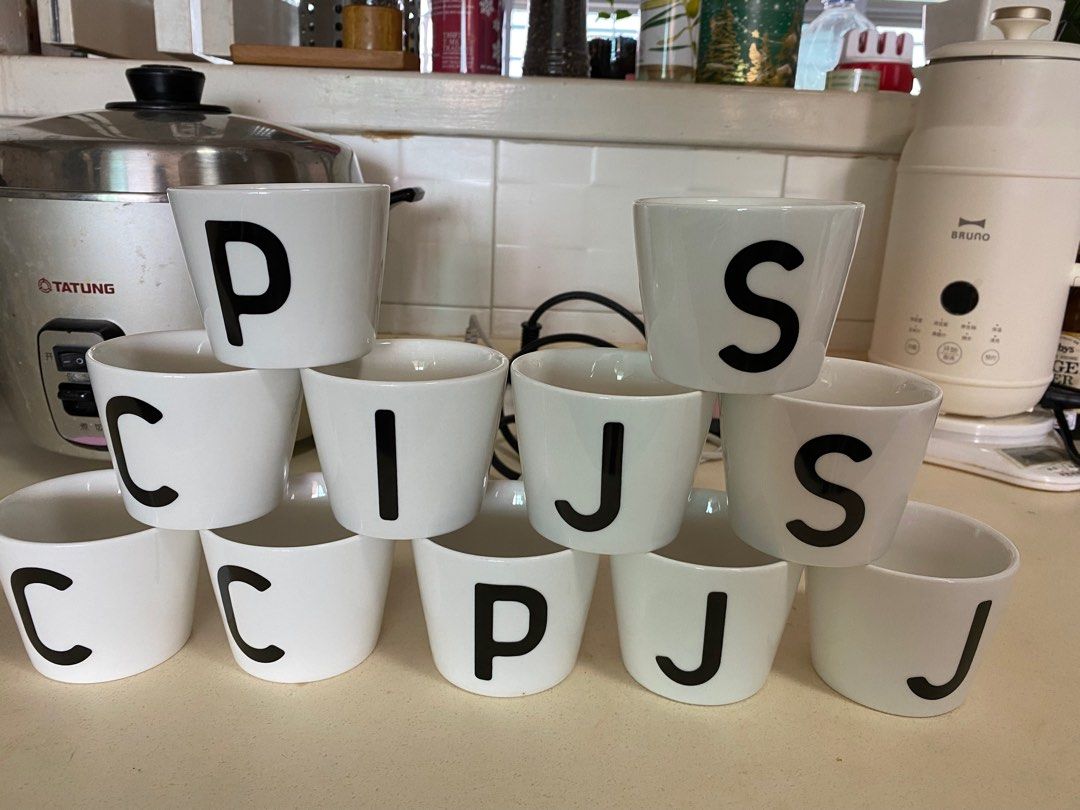 Letter cups, Furniture & Home Living, Kitchenware & Tableware, Coffee ...