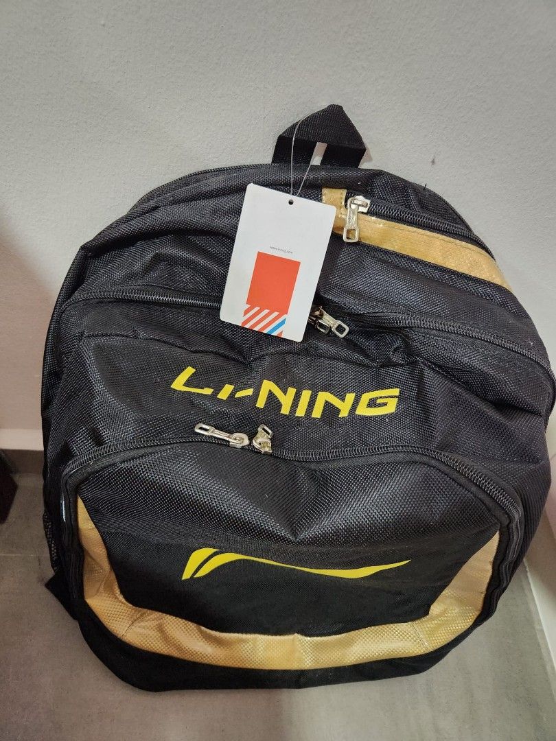 Li-Ning Black Backpack, New, Men's Fashion, Bags, Backpacks on Carousell