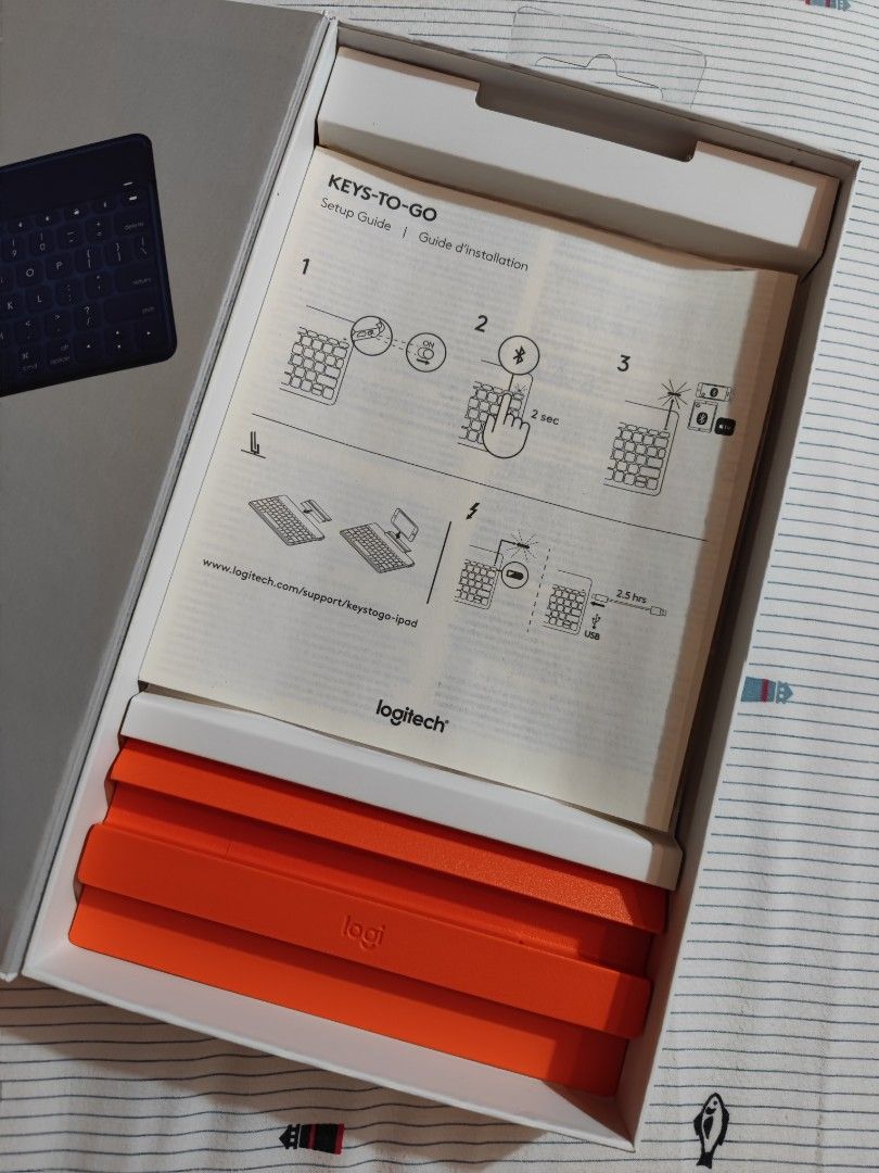 LOGITECH KEYS-TO-GO WIRELESS BLUETOOTH KEYBOARD BLUE, Computers & Tech ...