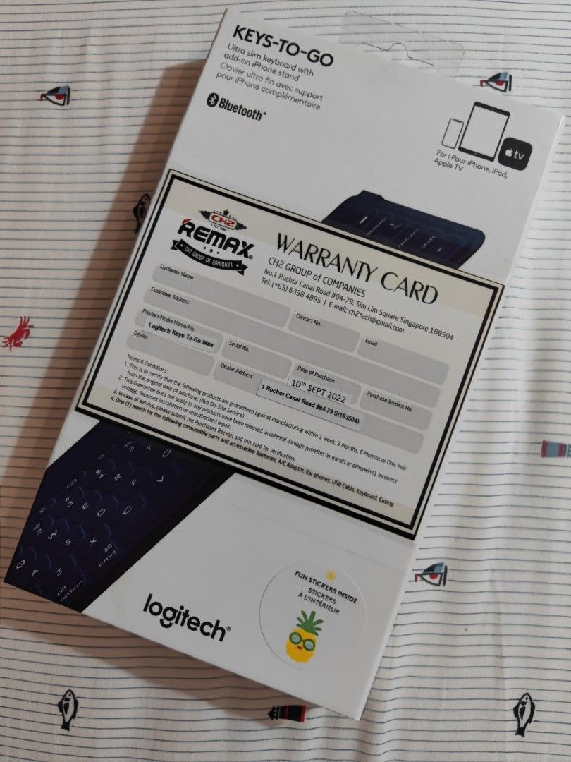 LOGITECH KEYS-TO-GO WIRELESS BLUETOOTH KEYBOARD BLUE, Computers & Tech ...