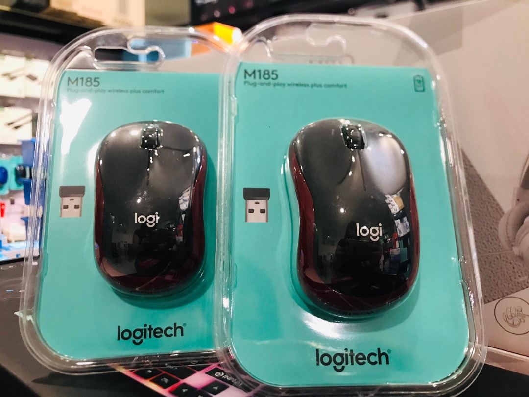 Logitech M185 Wireless Mouse Red, Computers & Tech, Parts & Accessories ...