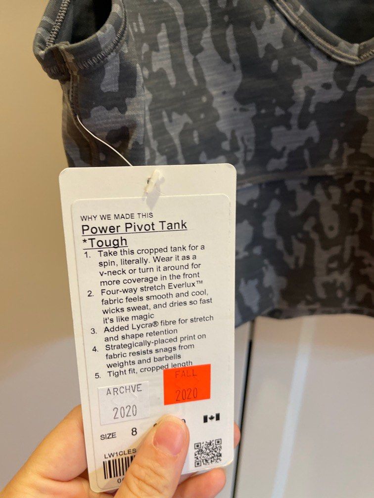 Lululemon Power Pivot Tank *Tough, Women's Fashion, Activewear on Carousell