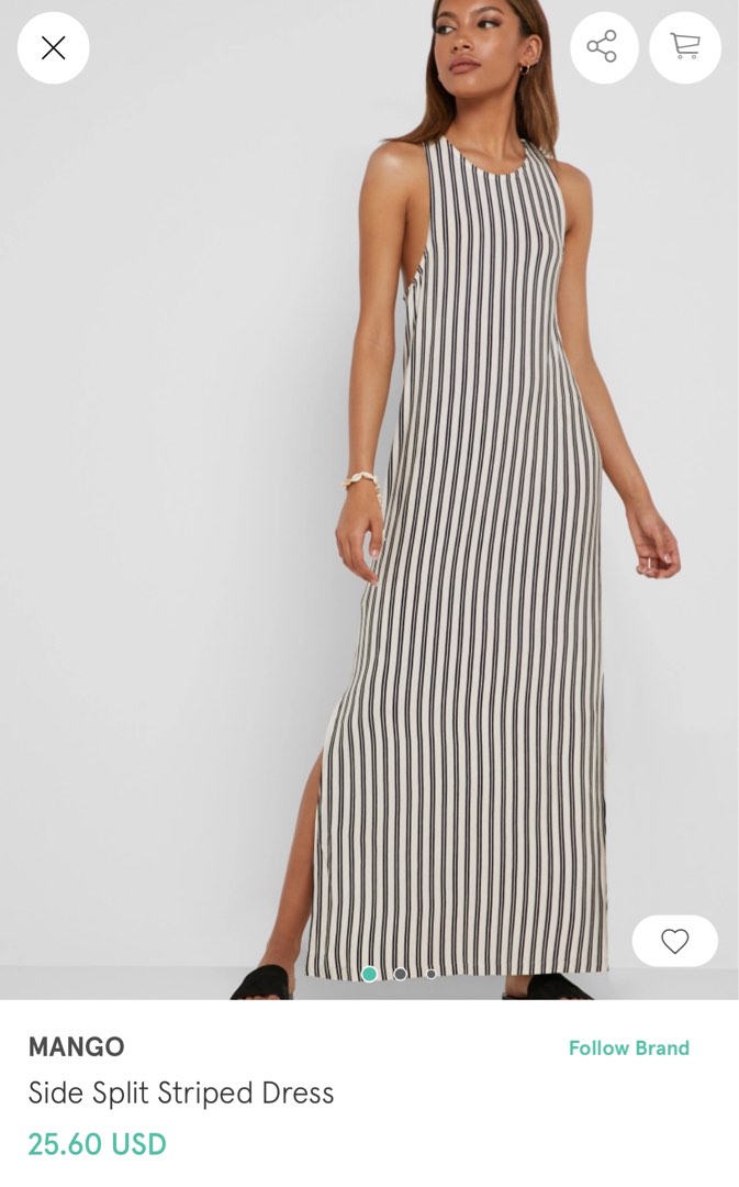 Mango Side Split Dress on Carousell