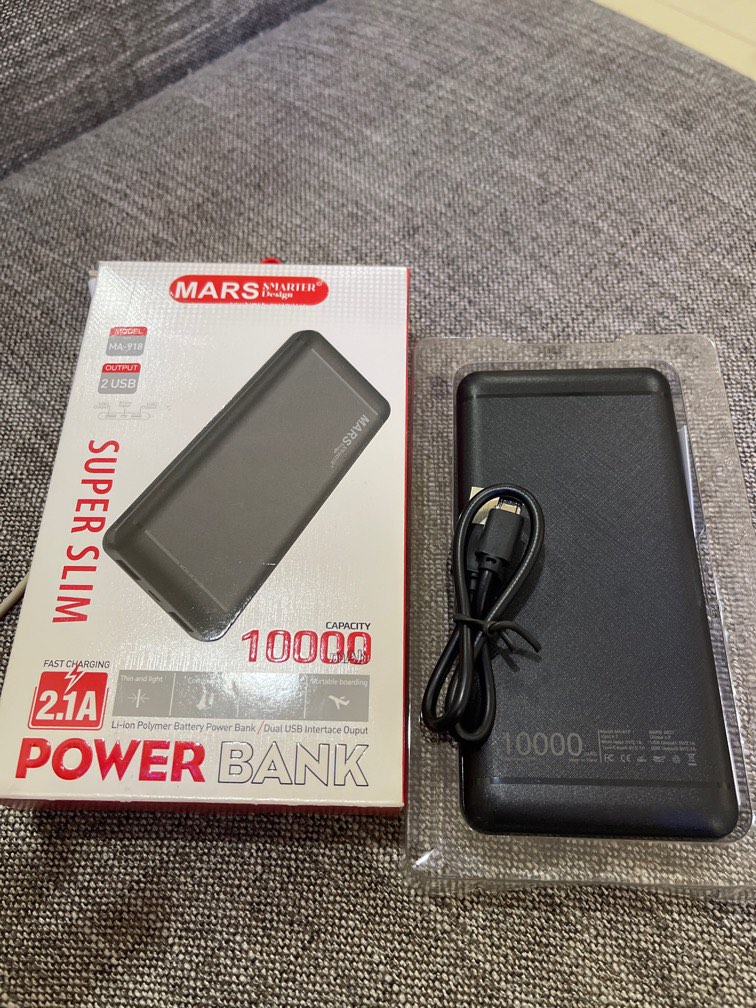 Mars super slim 10000w power bank, Mobile Phones & Gadgets, Mobile ...