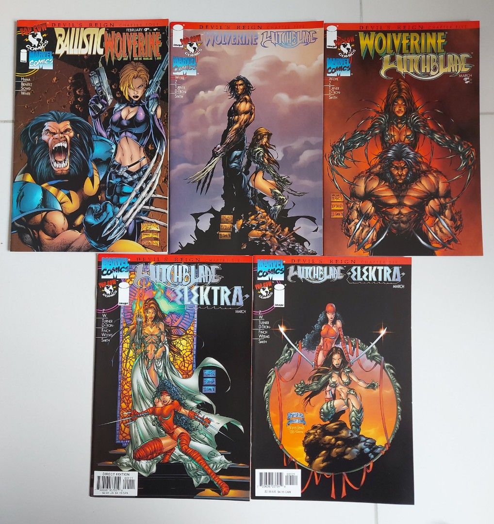 Marvel Top Cow comics cross-over series Devil's Reign #1-8 with ...