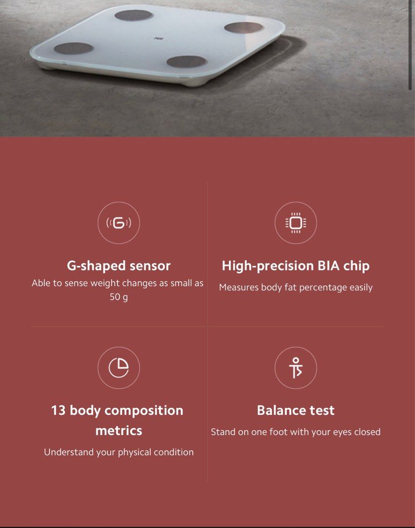 Mi body composition scale 2, Health & Nutrition, Health Monitors ...