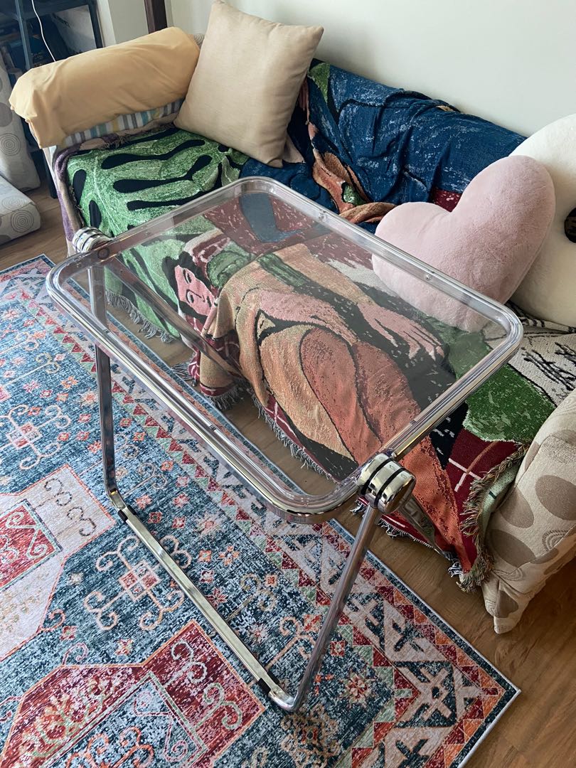 Mid century style clear study desk on Carousell