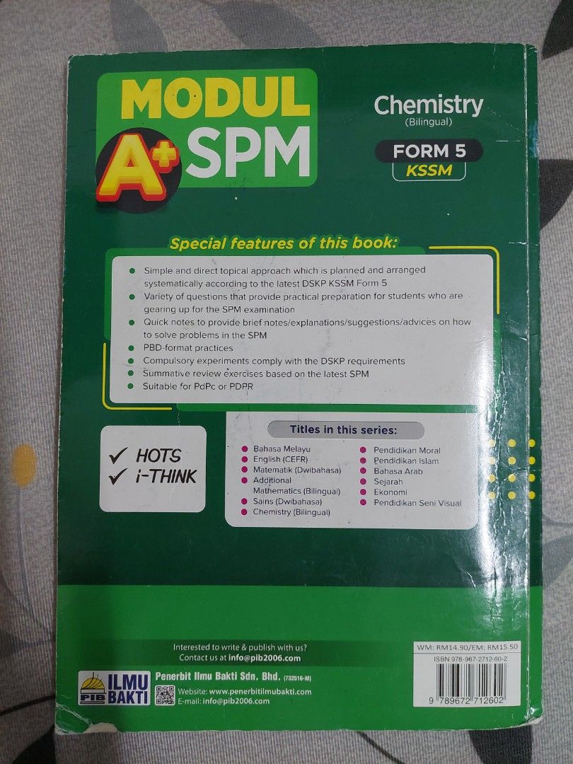 Modul SPM Chemistry, Hobbies & Toys, Books & Magazines, Textbooks on ...