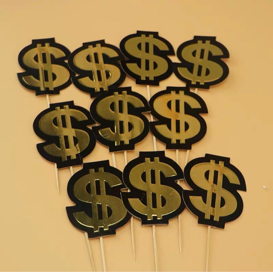 Money sign cake topper, Furniture & Home Living, Kitchenware ...