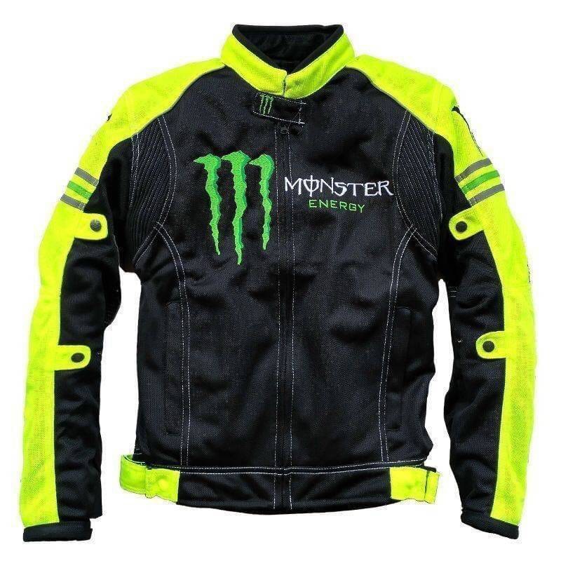 MONSTER energy motorbiker's jacket Racing jacket Motorbike protective ...