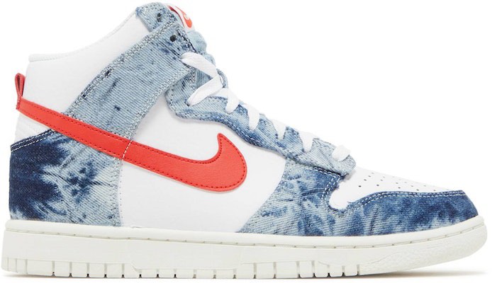 Nike Dunk High Washed Denim, Men's Fashion, Footwear, Sneakers on Carousell