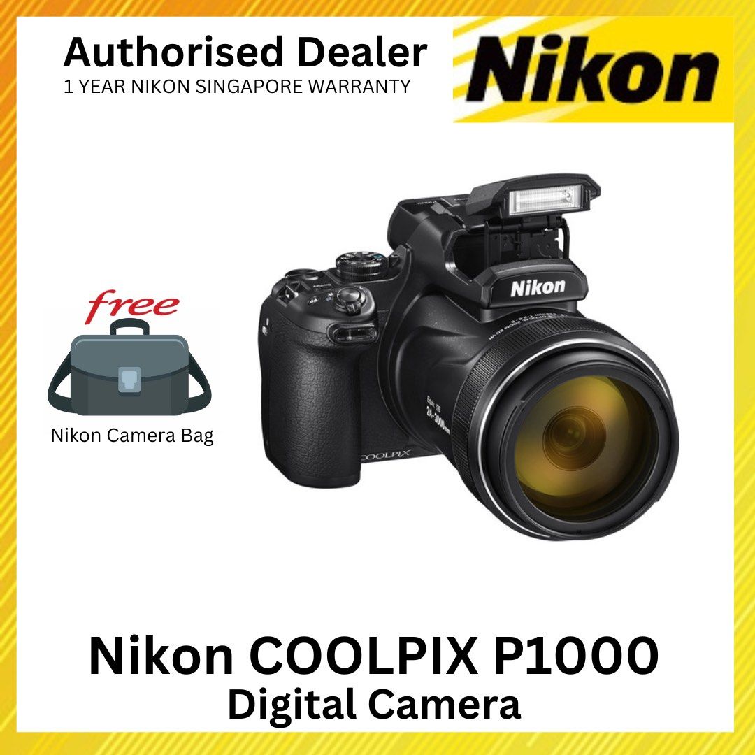 Nikon COOLPIX P1000 Digital Camera, Photography, Cameras on Carousell