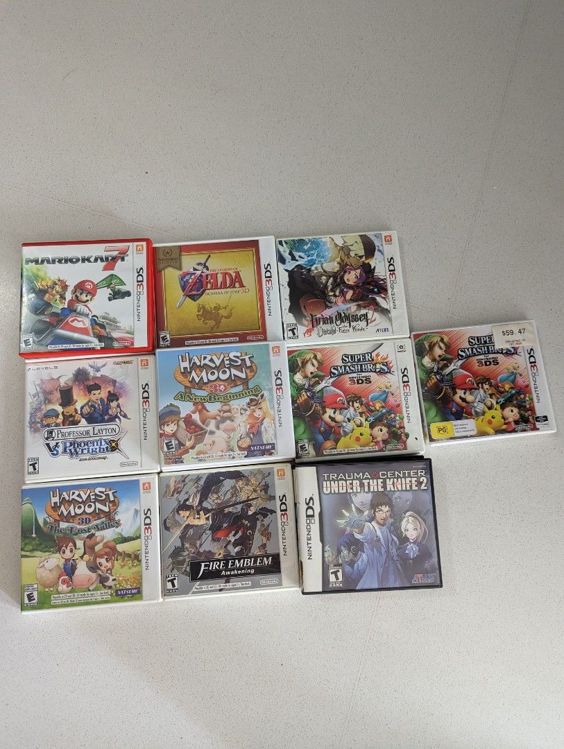 Nintendo 3DS DS harvest moon lost valley professor Layton vs Phoenix ...