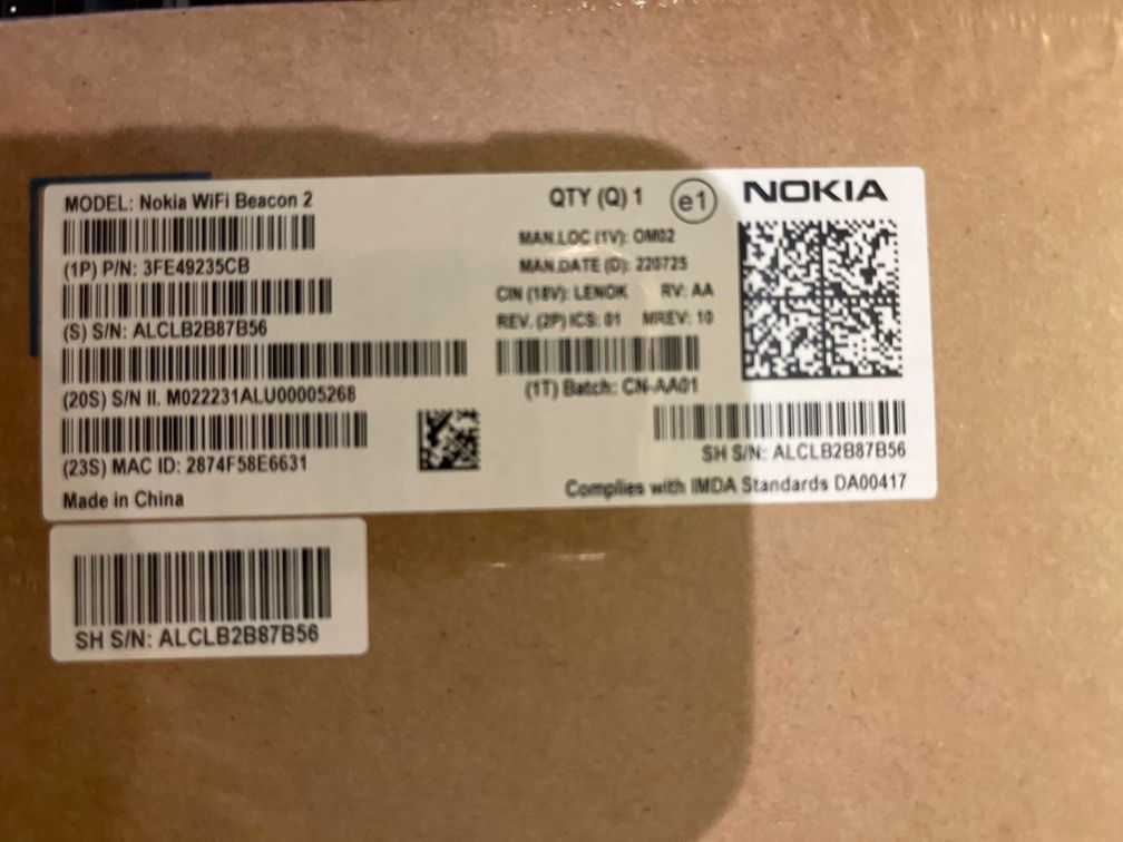 Nokia Beacon 2, wifi6 mesh router, Computers & Tech, Parts ...