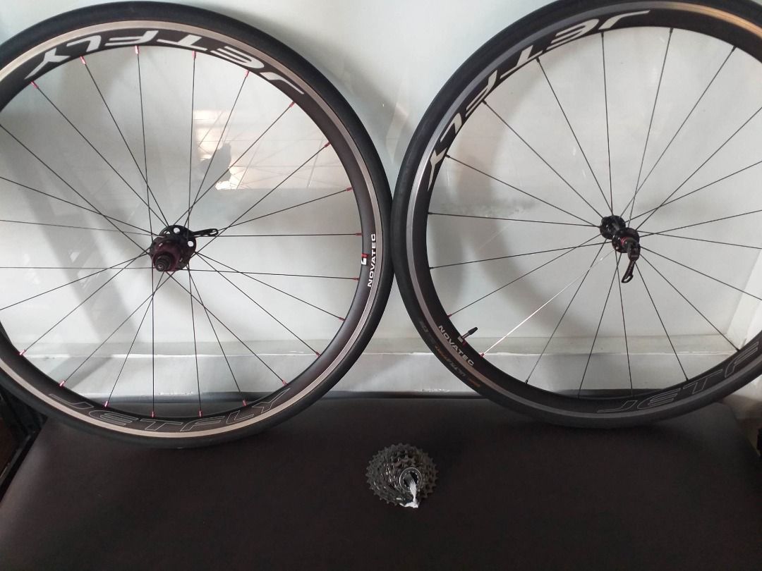 NOVATEC JETFLY WHEELSET 11.5k nego pa dami pa LIBRE!, Sports Equipment ...