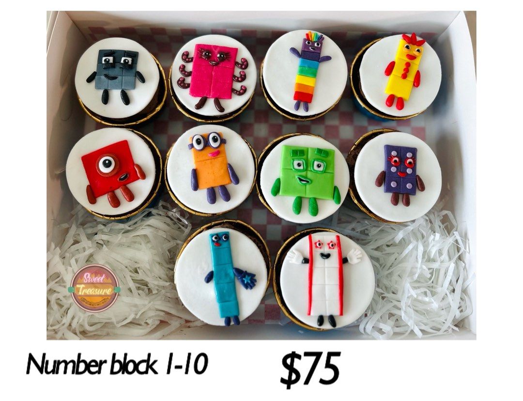 Number blocks theme cakes / cupcakes, Food & Drinks, Homemade Bakes on ...