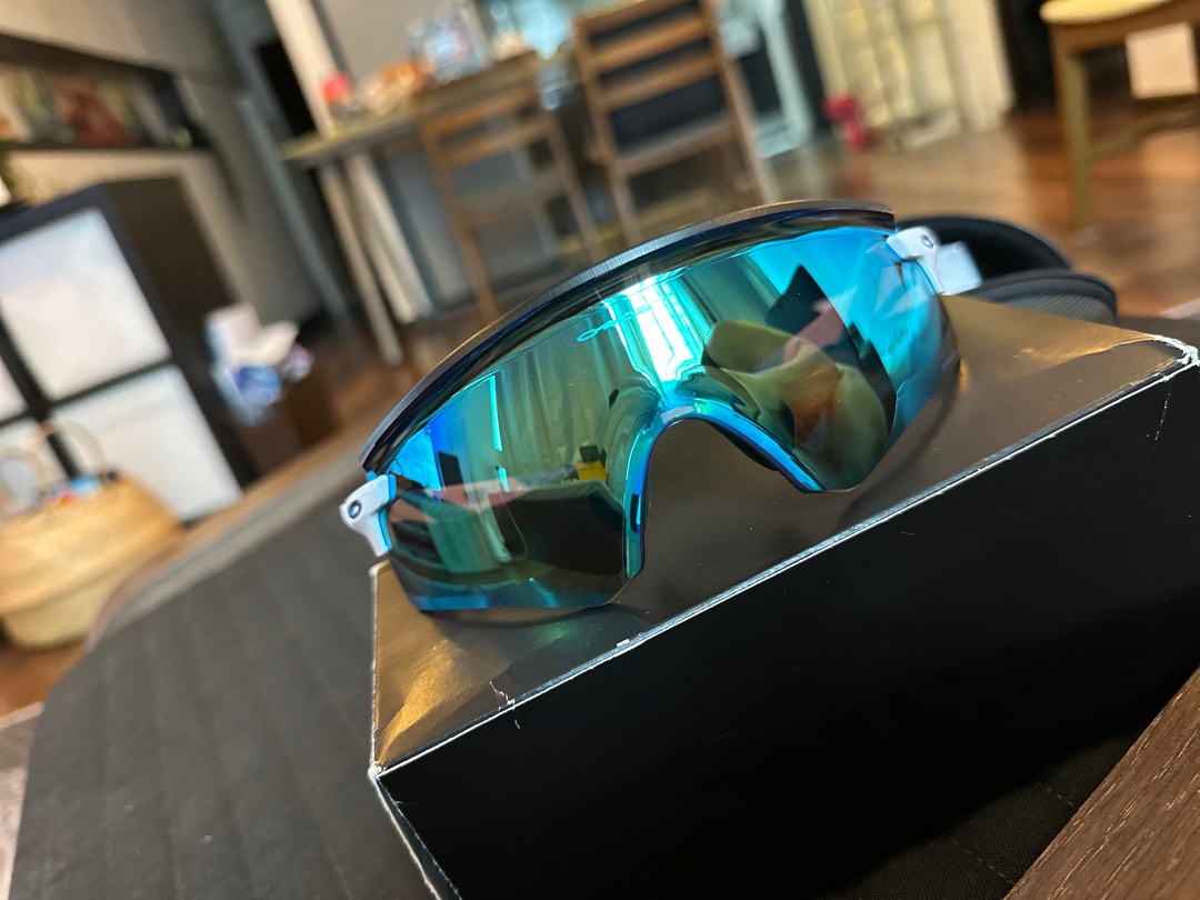 Oakley Sunglasses Encoder white with Prizm Sapphire Lens, Men's Fashion ...