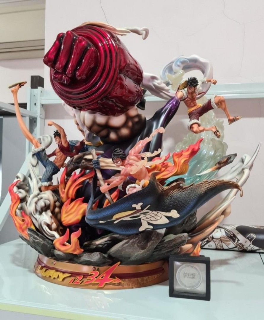 One piece statue black pearl studio Luffy gear 1, 2, 3 and 4, Hobbies ...