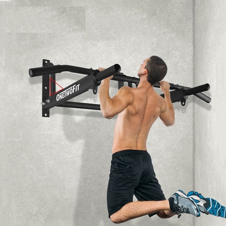 OneTwoFit Wall Mounted Pull Up Bar Gym Home Exercise Fitness tool (SELF ...