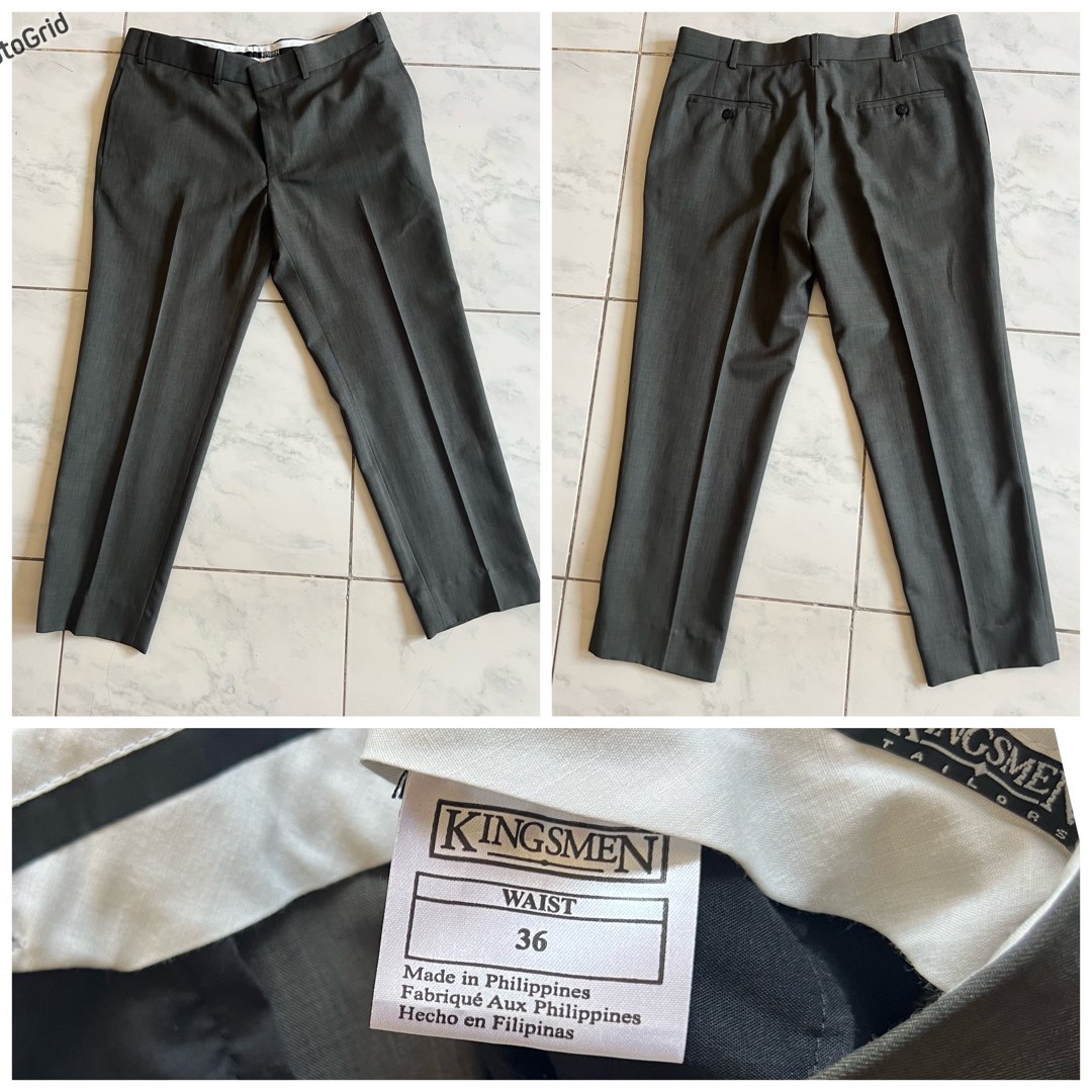 Original Gents Kingsmen Dress Pants in vintage gray XL size 36", Men's ...