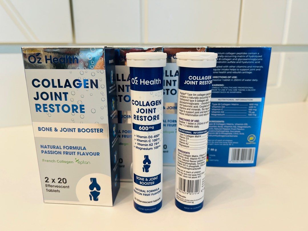 Oz Health Collagen Joint Restore Tablets 骨膠原 膝蓋 , 健康及營養食用品, 健康補充品, 健康補充 ...