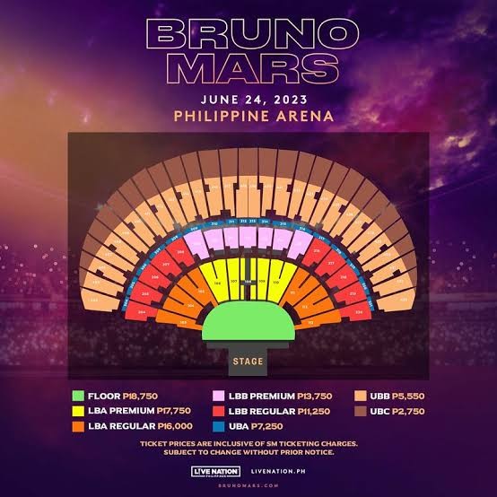 PHILIPPINE ARENA CONCERT BRUNO MARS JUNE 24, Tickets & Vouchers, Event ...