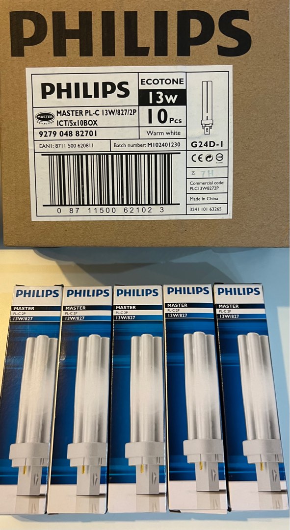 Light Bulb - Philips Master PL-C 13W/827/2P, Furniture & Home Living, Lighting & Fans, Lighting ...