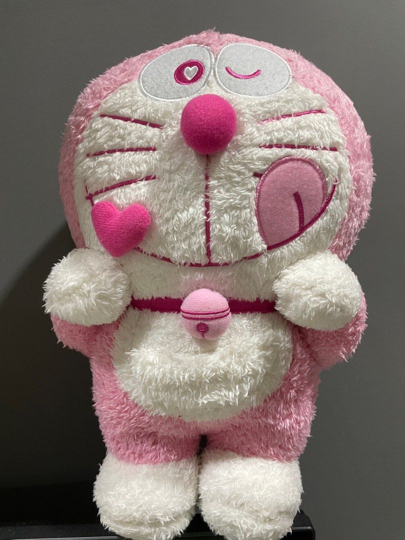 Pink Doraemon Soft Toy, Hobbies & Toys, Toys & Games on Carousell