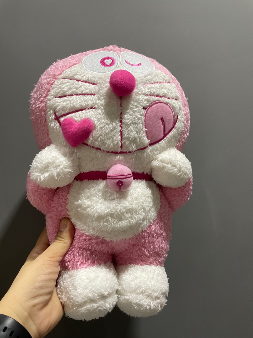 Pink Doraemon Soft Toy, Hobbies & Toys, Toys & Games on Carousell