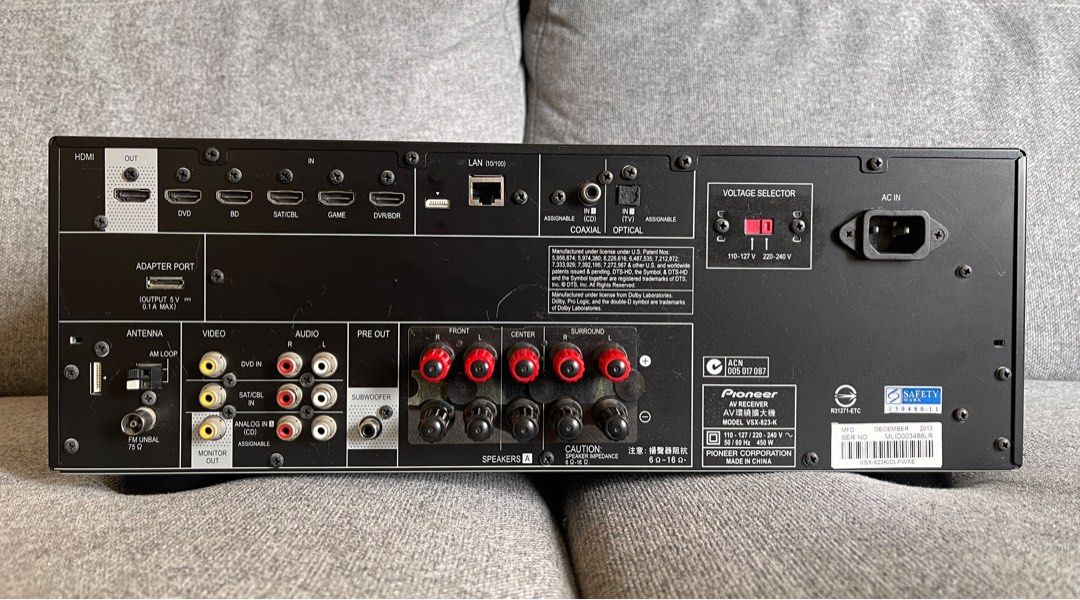 Pioneer AV Receiver Amplifier 擴音機 Pioneer VSX-823-K, 音響器材, 音樂播放裝置 MP3及CD Player - Carousell