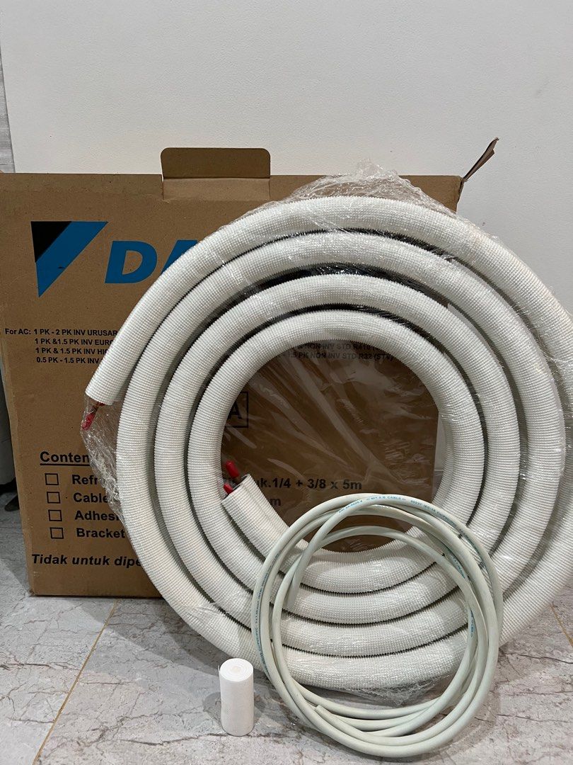 Pipa AC Original bawaan Daikin 1/2 PK 5 meter, Jasa, Jasa Servis Rumah ...