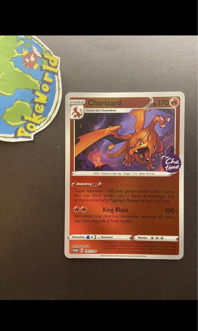 Pokemon Charizard CHATIME Holo Promo Exclusive Indonesia, Hobbies ...
